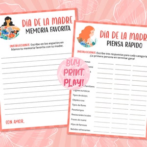 15 Juegos Del Dia De La Madre | Spanish Mother's Day Games Bundle for ...