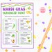 Mardi Gras Scavenger Hunt Party Games for Adults & Kids New Orleans Fat ...