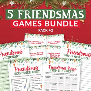 Friendsmas Games Bundle | Christmas Party Group Activities | Printable ...