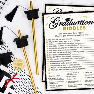 Graduation Riddles Game | Class of 2023 Grad Party Printable Games for ...