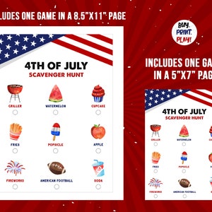 4th of July Scavenger Hunt for Kids | Independence Day | US Fourth of ...