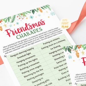 30 Friendsmas Charades | Christmas Party Printable Games | Fun Ice ...