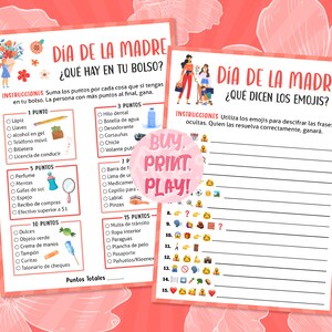 15 Juegos Del Dia De La Madre | Spanish Mother's Day Games Bundle for ...