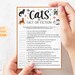 Cat Trivia Fact or Fiction Printable Party Games Cat Lovers True or ...