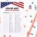 Fourth of July Trivia Game Match the State's Nickname US Independence ...