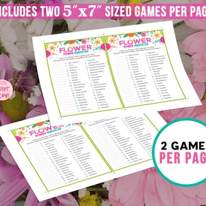 Spring Flower Power Match up Trivia | Springtime Printable Games | Fun ...