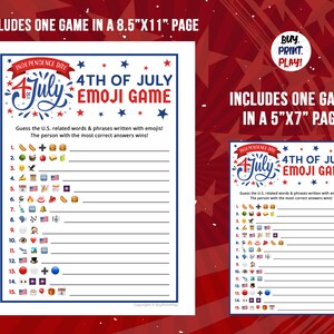 4th of July Emoji Quiz Game | USA Patriotic Emoji Pictionary Trivia ...