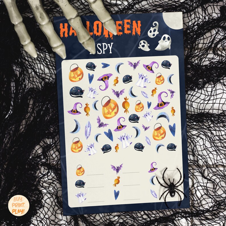 Halloween I Spy Game Virtual Party Halloween Games | Etsy