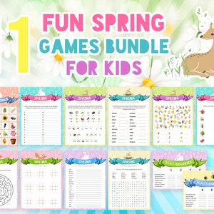 Printable Spring Party Games Bundle | Springtime Activities Pack for ...