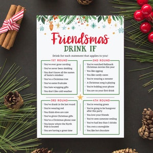 Friendsmas Party Drink If Game | Christmas Drinking Games for Adults ...