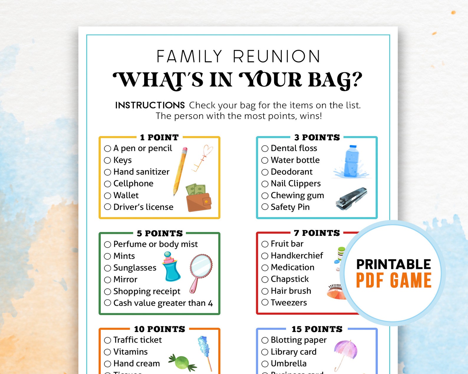 Family Gathering Games Bundle 5 Family Reunion Activity Pack - Etsy