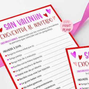 Spanish Valentines Day Find the Guest | Printable Games for Adults ...