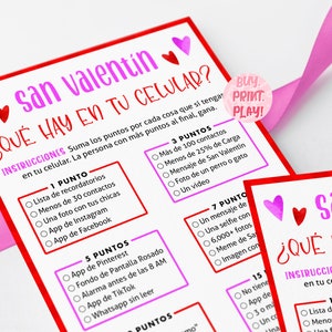 Spanish Valentines Day Whats on Your Phone | Games for Adults | Juegos ...