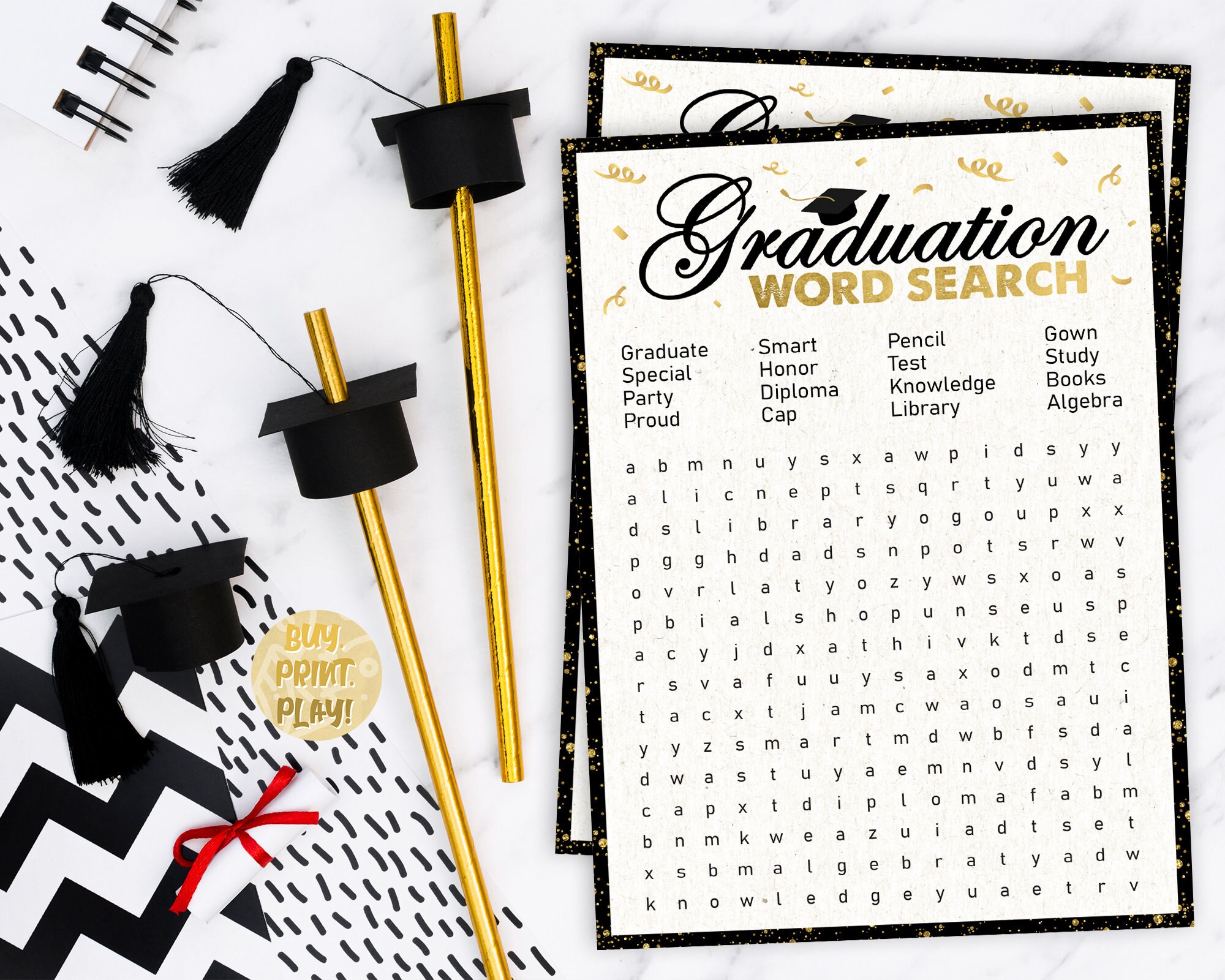 Graduation Word Search Party Printable Games Class of 2022 - Etsy