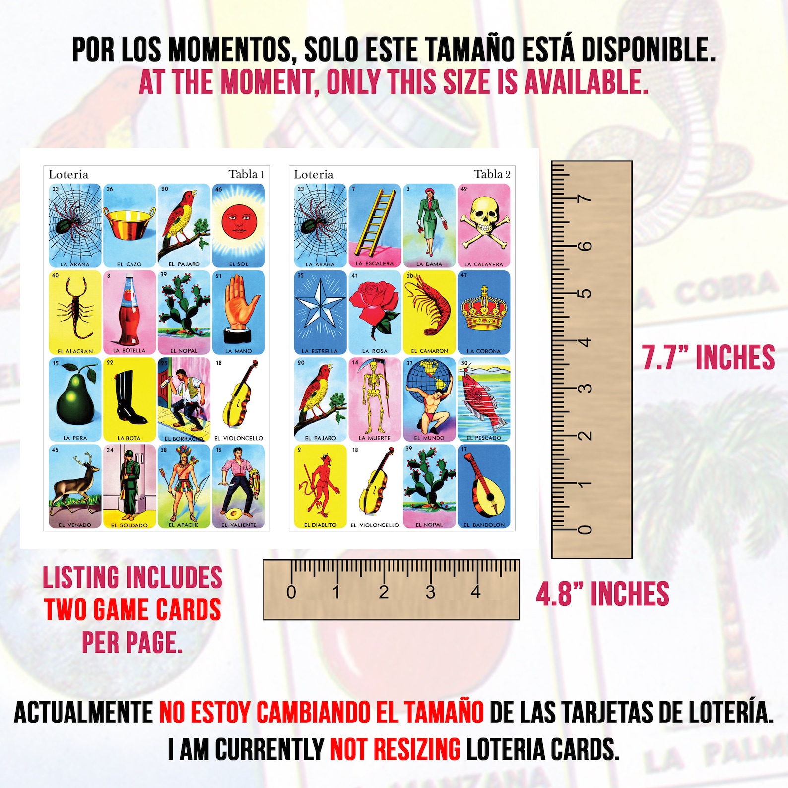 30 Mexican Loteria Cards Juego De Lotería Mexicana Hispanic Heritage ...