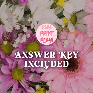 Spring Flower Power Match up Trivia | Springtime Printable Games | Fun ...