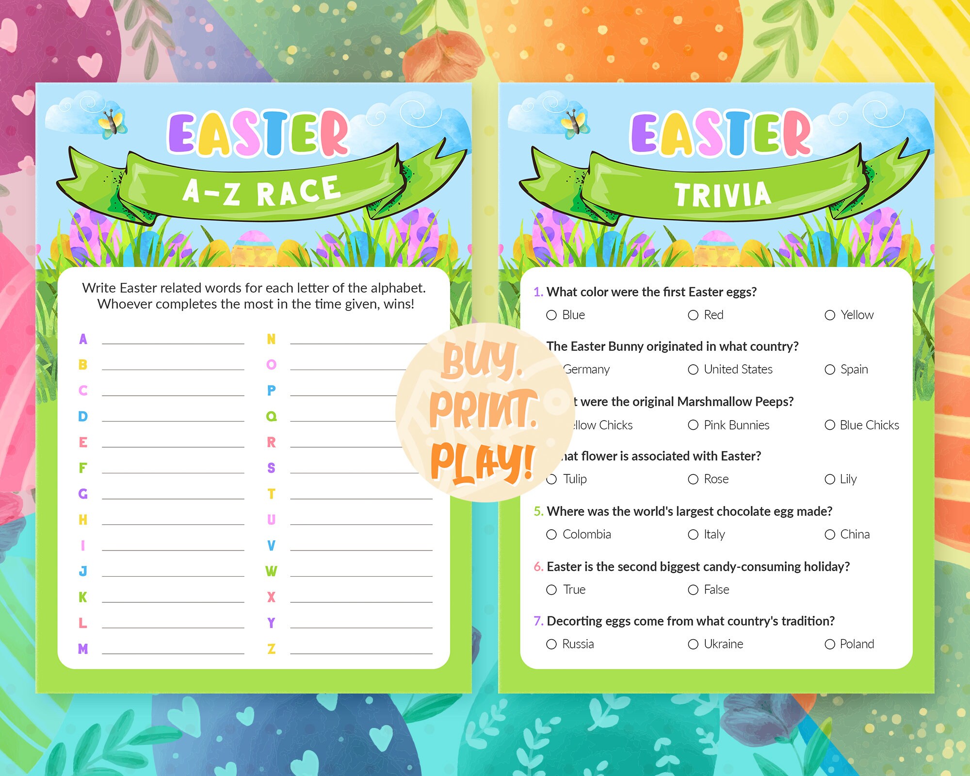 9 Easter Games Bundle for Kids Easter Fun Kids Activities | Etsy