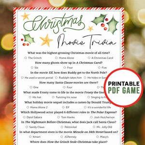 5 Christmas Trivia Games Bundle Party Games for Adults Christmas Family ...
