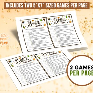 Beer Trivia - Fact or Fiction | Printable Party Games for Adults ...