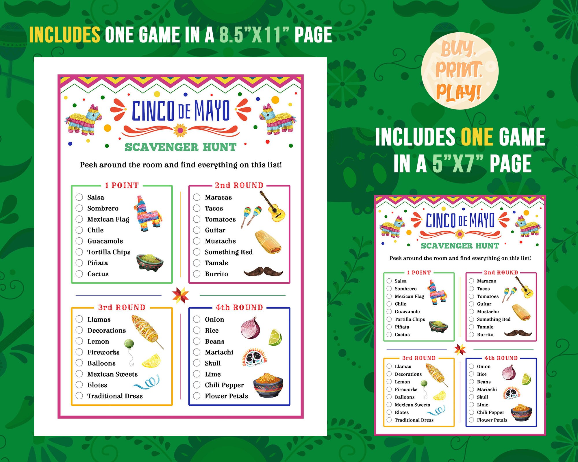 23 Cinco De Mayo Games Bundle Includes Games for Kids and - Etsy