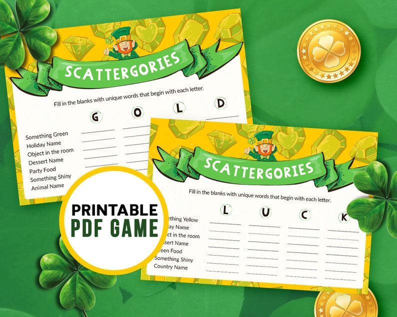 St Patricks Day Games Bundle for Kids Fun St Paddys - Etsy