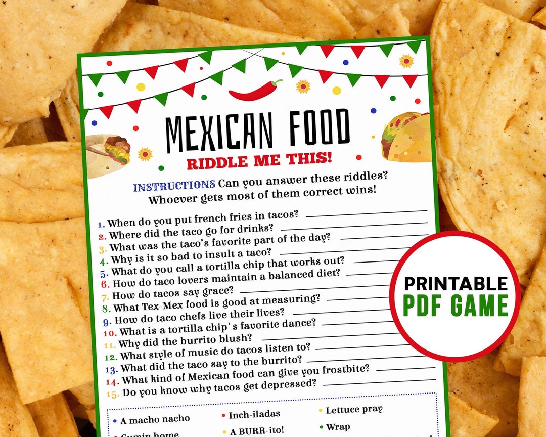 Cinco De Mayo Riddle Me This! | Mexican Food Funny Jokes | Food Quiz ...