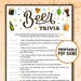 Beer Trivia Fact or Fiction Printable Party Games for Adults ...