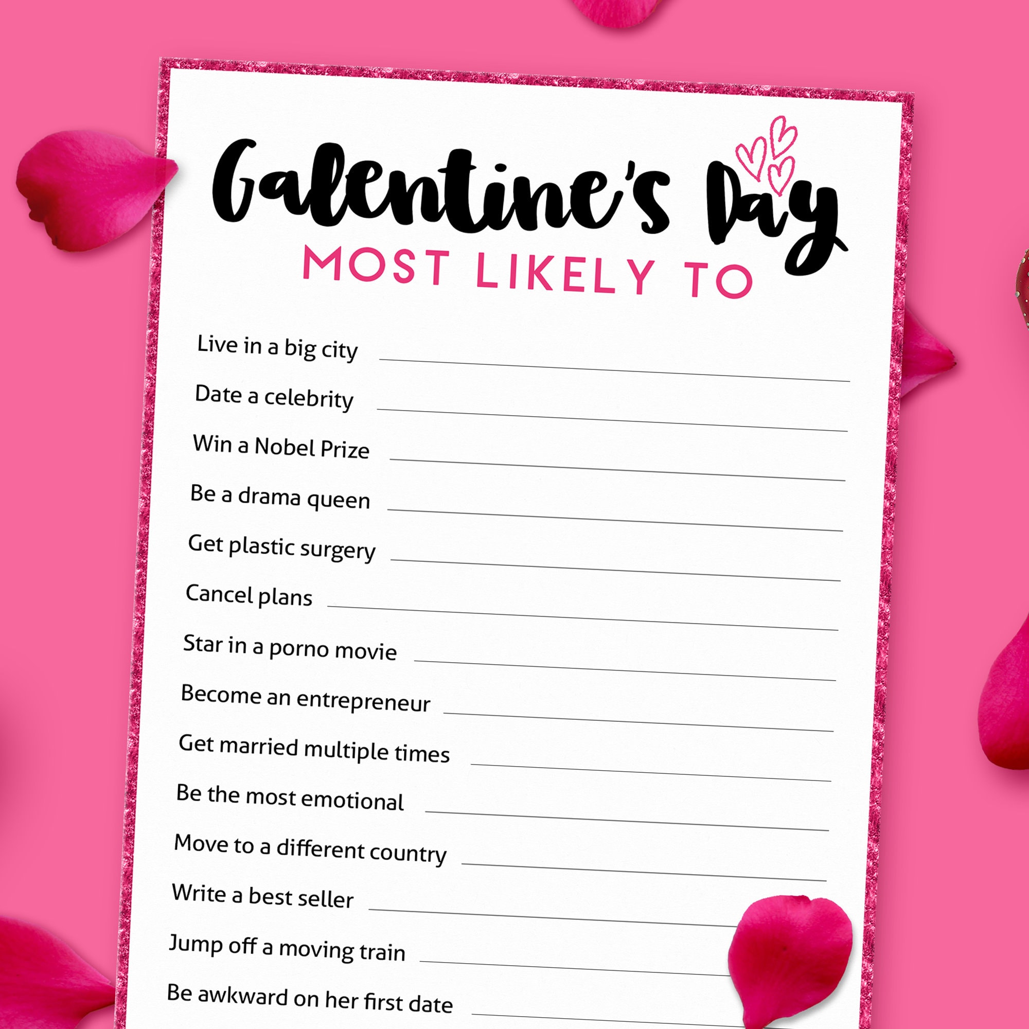 Galentines Day Games Bundle 11 Printable Games Girls Party | Etsy