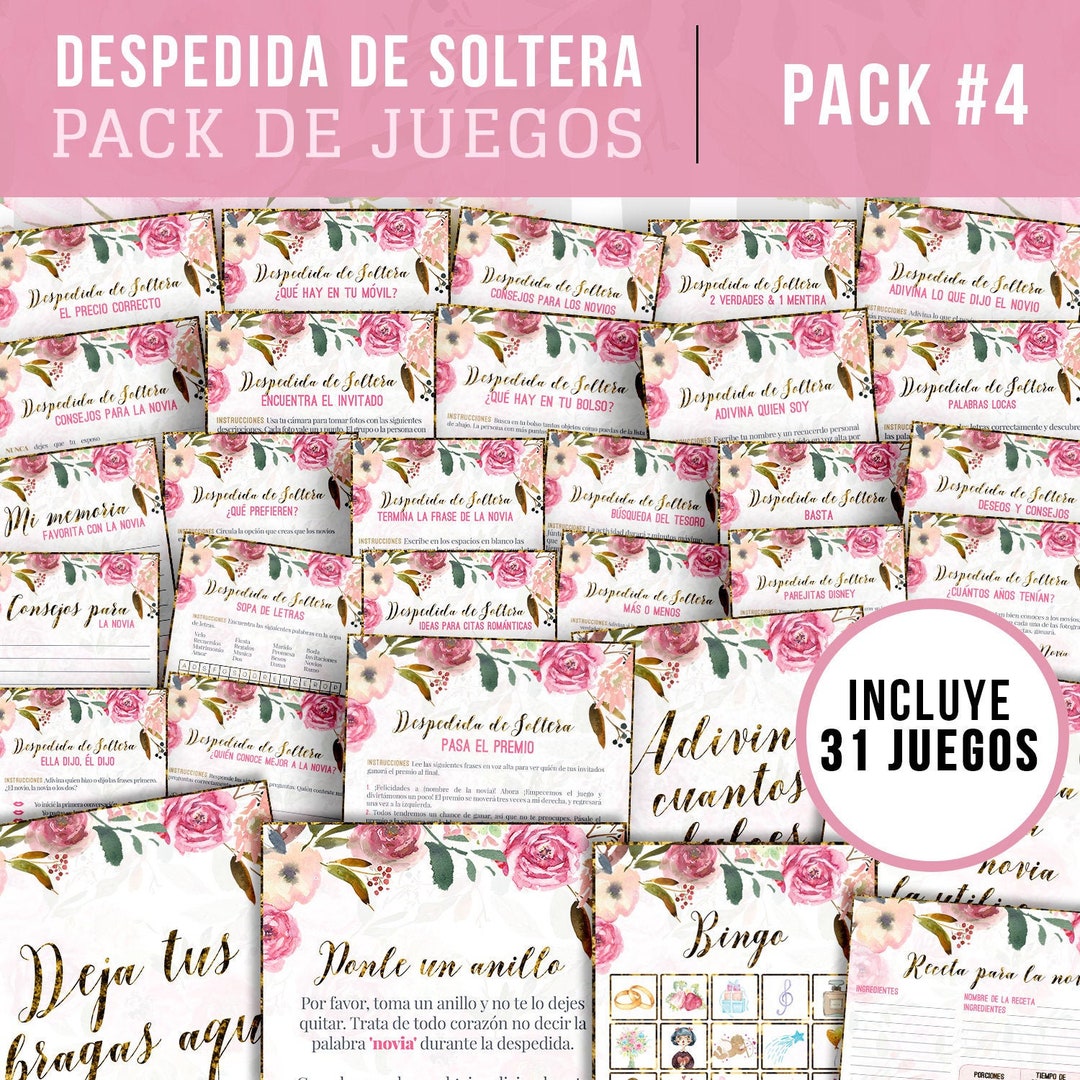 Spanish Bridal Shower Games, Juegos Despedida De Soltera, in Spanish ...