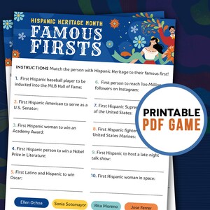 Hispanic Heritage Month Games Bundle | History Printable Activities ...