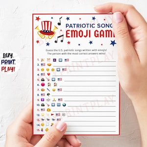 4th of July Emoji Game: Patriotic Songs Trivia | Emoji Pictionary Quiz ...