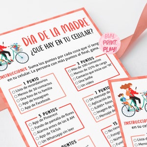 Mothers Day Game in Spanish - Whats on Your Phone? | Juegos Del Dia De ...
