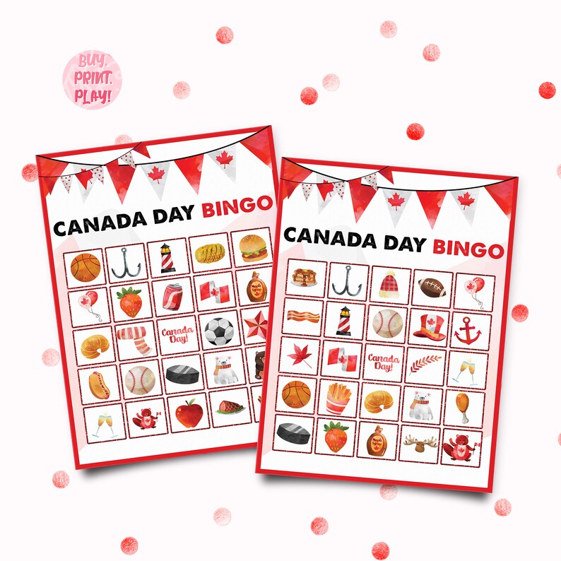 8 Canada Day Games Pack Printable Games Bundle Print at - Etsy