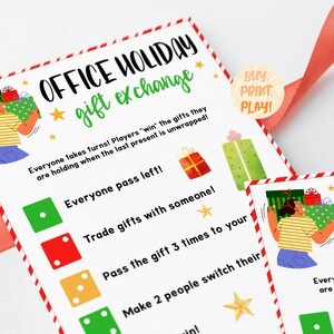 Holiday Office Party Christmas Gift Exchange | Christmas Dice Game Gift ...