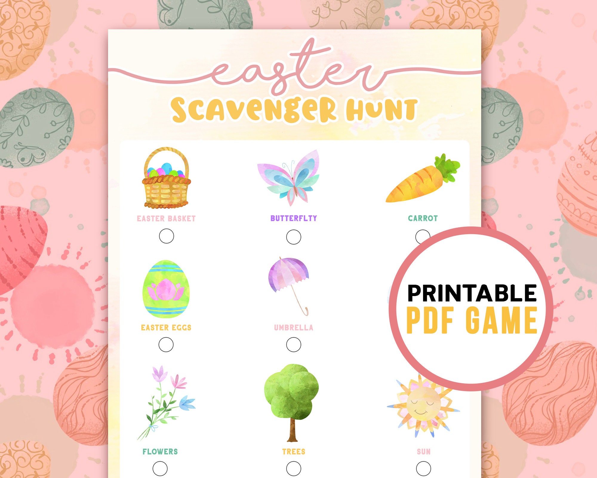 Easter Scavenger Hunt for Kids Easy & Fun Easter Printable | Etsy