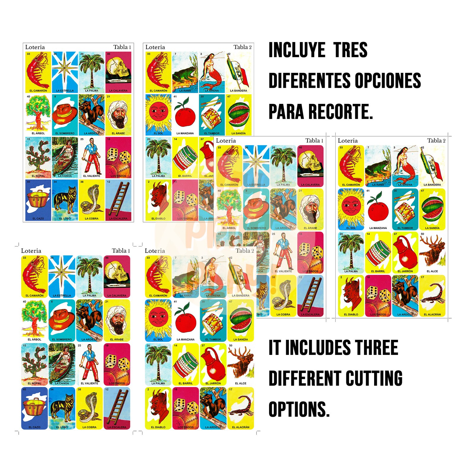 20 Mexican Loteria Cards for Family Night Loteria Mexicana | Etsy