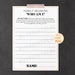 Family Reunion Games Who Am I Family Gathering Activity Party Printable ...