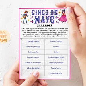 Cinco De Mayo Games Charades & Pictionary | Mexican Fiesta Games for ...