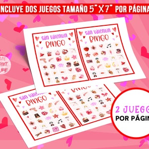 Valentines Day Bingo in Spanish | Games for Kids and Adults | Bingo De ...