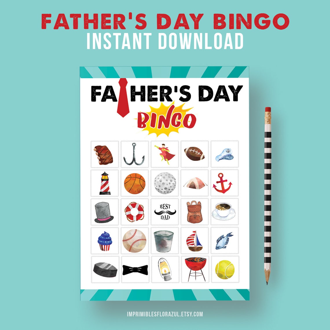 Father's Day Printable Games Dad Celebration Party | Etsy