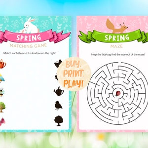 Printable Spring Party Games Bundle | Springtime Activities Pack for ...