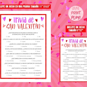 Valentines Trivia in Spanish | Games for Adults | Juegos De San ...