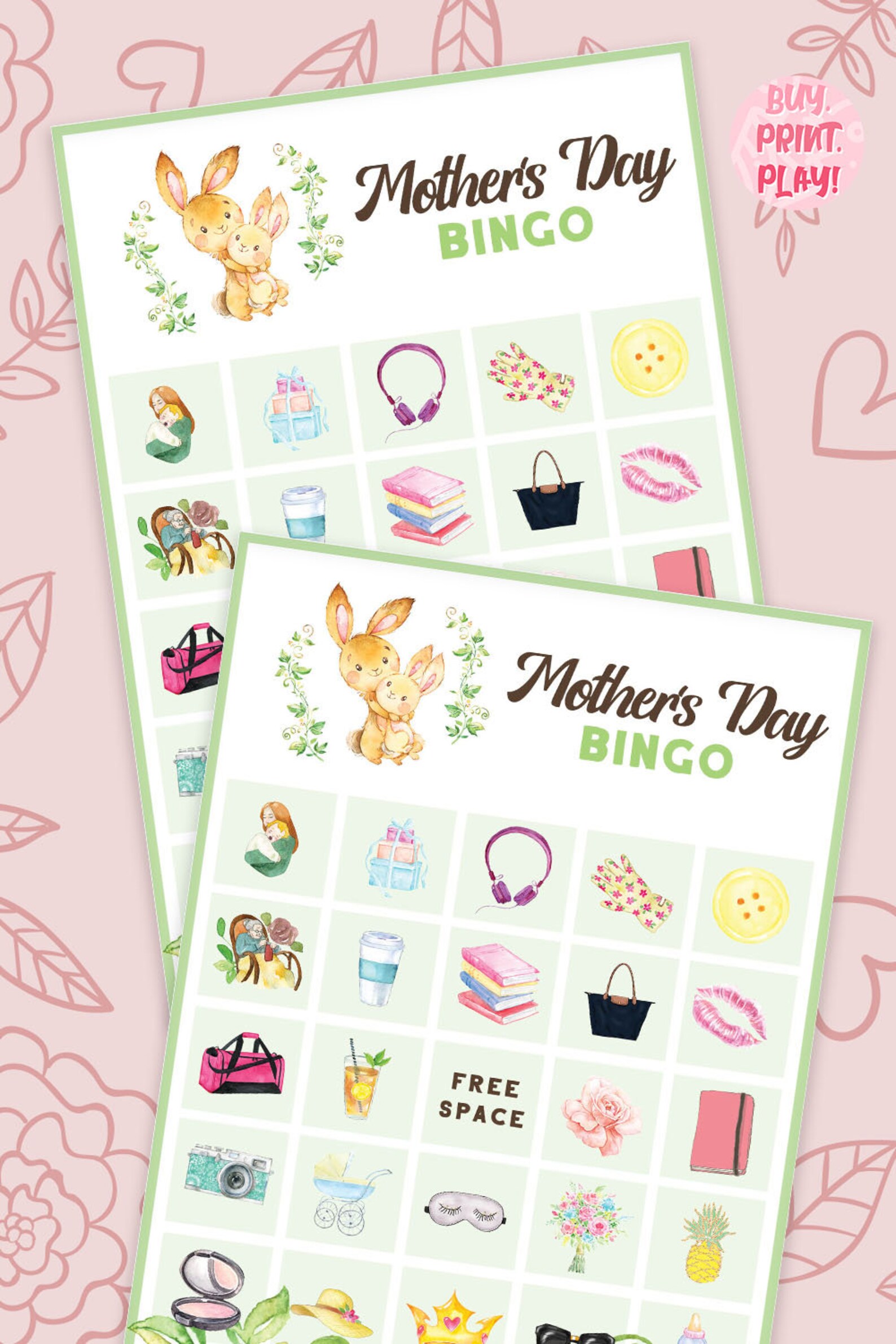 Mothers Day Bingo for Kids Family Games Includes 30 Bingo - Etsy