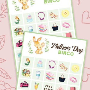 Mothers Day Bingo for Kids Family Games Includes 30 Bingo - Etsy