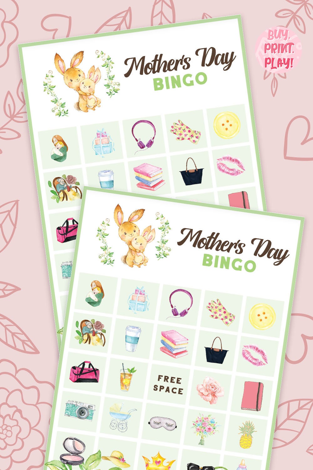 Mothers Day Bingo for Kids Family Games Includes 30 Bingo - Etsy