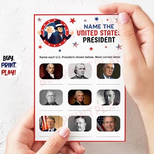 United States Presidents Trivia Game | 4th of July Patriotic Picture ...