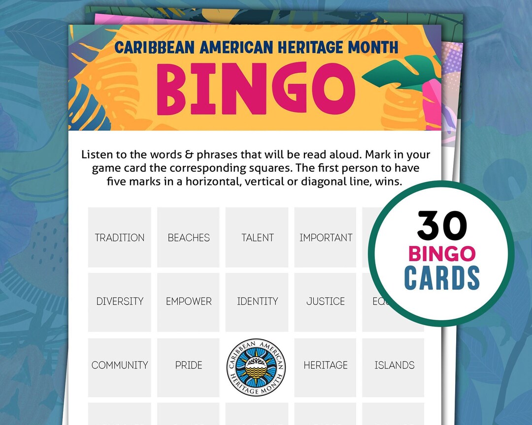 Caribbean American Heritage Month Word Bingo | History & Culture ...