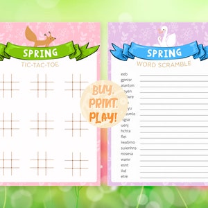 Printable Spring Party Games Bundle | Springtime Activities Pack for ...