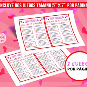 Spanish Valentines Day Whats on Your Phone | Games for Adults | Juegos ...