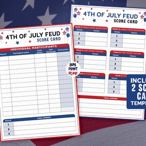Printable 4th of July Feud | Family Feud Games | Independence Day Party ...